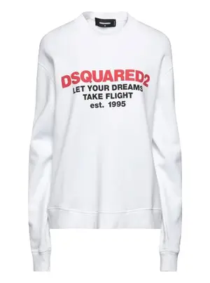 Dsquared2 Cotton Fleece Sweatshirt - White