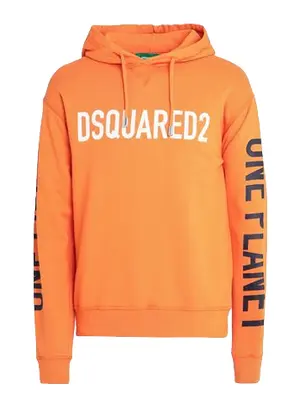 Dsquared2 DSQUARED2 French Terry Hooded Sweatshirt Orange