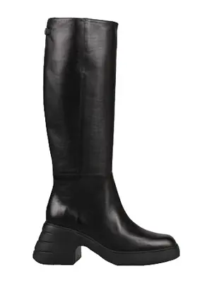 Hogan Leather Boots With Logo - Black