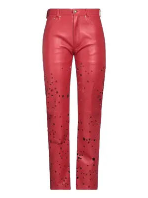 DURAZZI MILANO DURAZZI Lambskin Straight Leg Pants