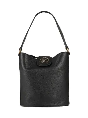 Roberto Cavalli Leather Bucket Bag Black