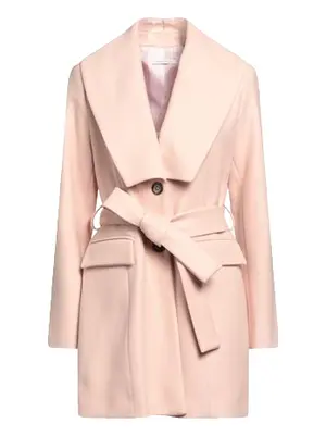 BIANCOGHIACCIO Felted Belted Coat - Pink