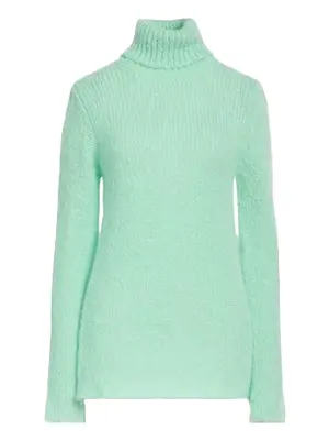 ATTIC AND BARN Turtleneck Knit Top Green