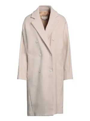 Momoni Brushed-Felt Double-Breasted Coat White