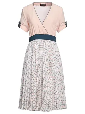 TRUSSARDI Multicolor Pleated Midi Dress - Pink
