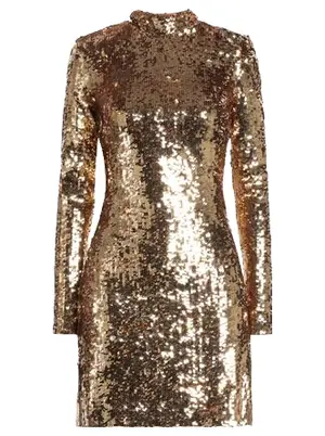 Elisabetta Franchi Mini Sequined Dress - Gold