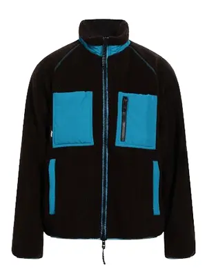 MSGM Jacket In Acrylic And Polyester Blue