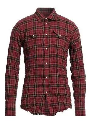 Dsquared2 Shirt Brick Size Cotton, Elastane - Red