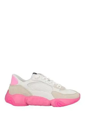 Valentino Garavani Sneakers In Leather And Textile Fibers - White