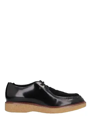 TOD'S Lace-Up Shearling-Lined Leather Shoes