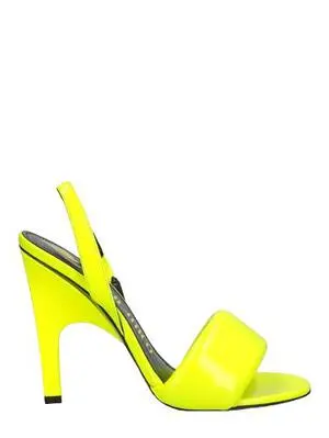 Attico Leather Ankle Strap Sandal - Yellow