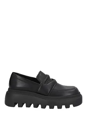 VIC MATIE Soft Leather Loafers - Black