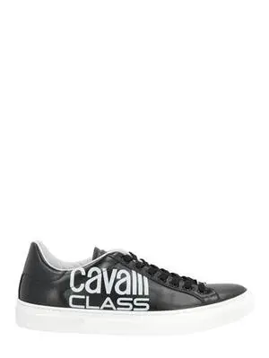 Roberto Cavalli Calfskin Low-top Sneakers - Black