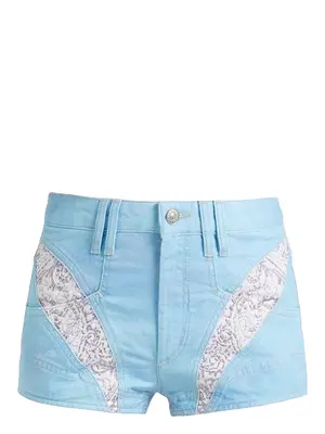 Isabel Marant Light Cotton Denim Hot Pants - Blue