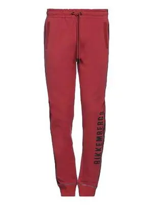 BIKKEMBERGS Man Pants Brick Size M Polyester, Elastane Red