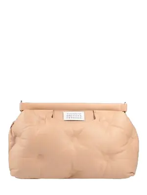 MAISON MARGIELA Woman Clutch White Size - Ovine Leather Beige