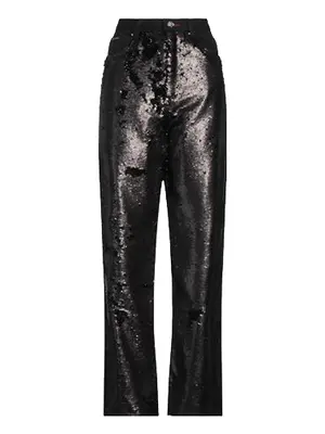 Philipp Plein Straight-leg Jeans With Sequins - Black