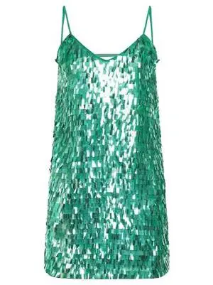 Pinko Mini Sequinned Dress - Green