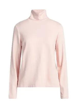 Majestic Filatures Fleece Turtleneck Sweatshirt - Pink