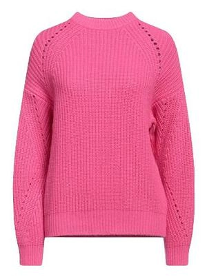 N.O.W. ANDREA ROSATI CASHMERE Crew Neck Sweater - Fuchsia
