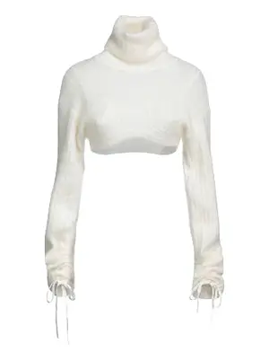 ANDREĀDAMO Turtleneck Knit Top Ivory