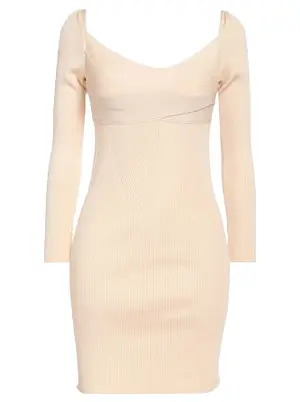 Pinko Mini Dress In Viscose And Polyamide - Beige