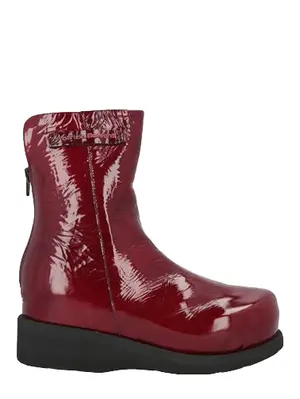 PATRIZIA BONFANTI Leather Ankle Boots - Red