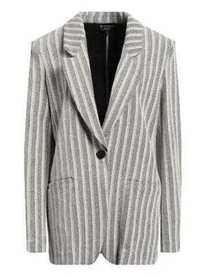 Emporio Armani Single-breasted Striped Blazer - Grey