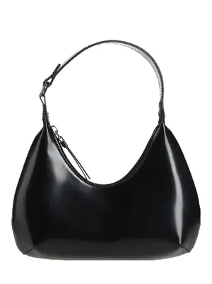By Far Glossed Leather Handbag - Black