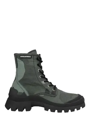 DSQUARED2 X SUPERGA Ankle Combat Boots - Sage Green