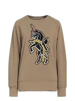 Neil Barrett Crewneck Sweatshirt With Appliqués Beige