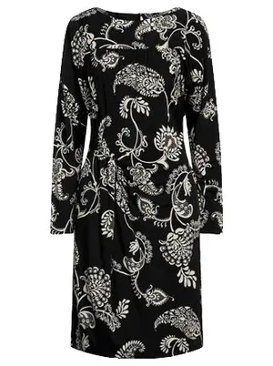 SIMONA CORSELLINI Mini Floral Print Bodycon Dress Black
