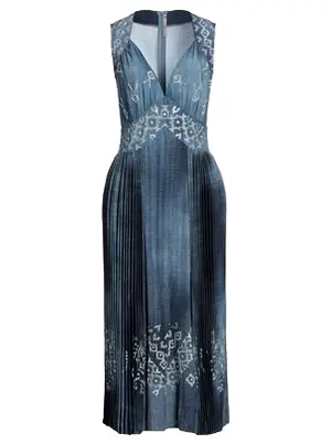 Ermanno Scervino Viscose Midi Dress - Blue