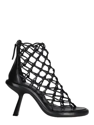 VIC MATIE Sandals With Geometric Heel - Black