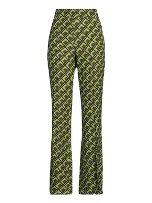JUCCA JUCCA Geometric Print Flared Pants Green