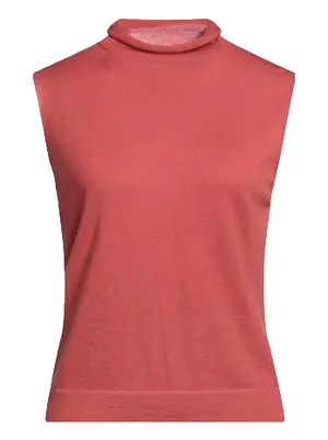 Rossopuro Cashmere Turtleneck Top Red