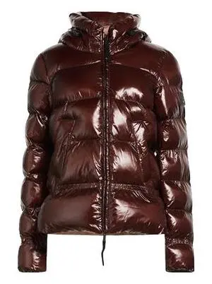 DEKKER Padded Hooded Puffer Jacket Brown