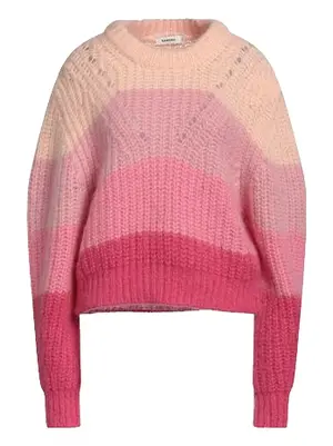 Sandro Knitted Striped Sweater - Pink