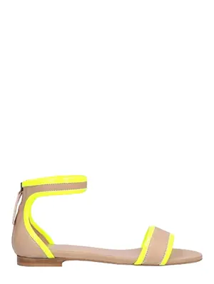 TWINSET Leather Sandals - Beige