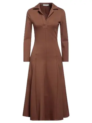 Beatrice B Midi Trapeze Dress - Brown