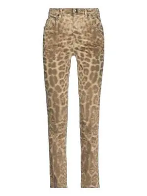 Burberry Straight-leg Jeans With Leopard Print - Beige