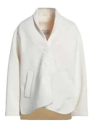 VIRNA DRÒ VIRNA DRÒ Single-Breasted Twill Jacket Ivory