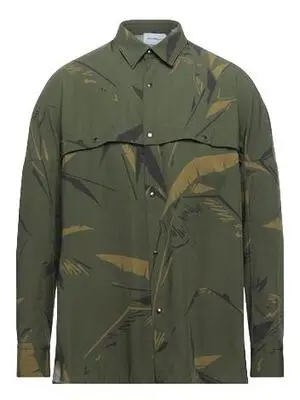 FERRAGAMO Shirt Size Virgin Wool, Cotton - Green
