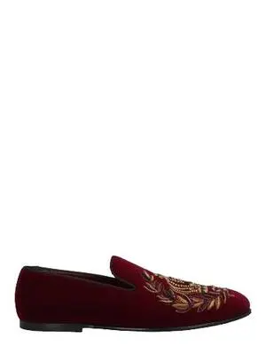 Dolce & Gabbana Velvet Loafers - Red