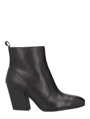 Hogan Leather Ankle Boots - Black