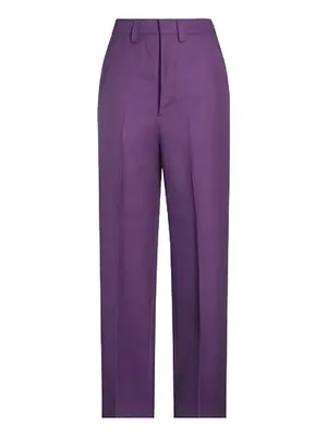 Ami AMI ALEXANDRE MATTIUSSI Virgin Wool Pants Purple