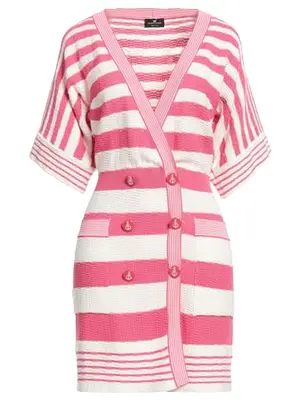 Elisabetta Franchi Mini Dress In Cotton And Viscose - Pink