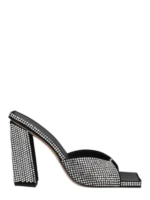 GIA / RHW Leather Slide Sandals - Black