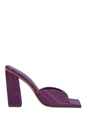 GIA / RHW Leather Slide Sandals - Purple