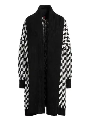 STEFANEL Knitted Two-tone Cardigan - Black